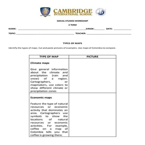 5.3.1 types of maps | DOCX | Geography | Science