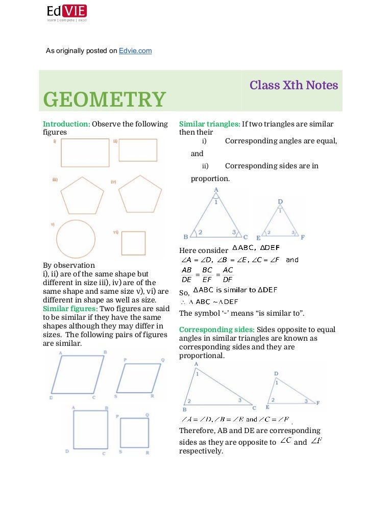 CBSE Class 10 Mathematics Geometry Topic cbse-class-10-mathematics-geometry-topic