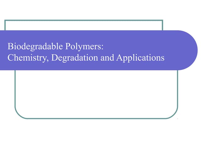 Polymers and their properties | PPT