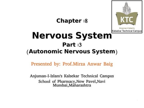 Autonomic nervous system | PPTX