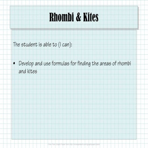 5.13.1b Area of Rhombi and Kites | PDF | Physics | Science