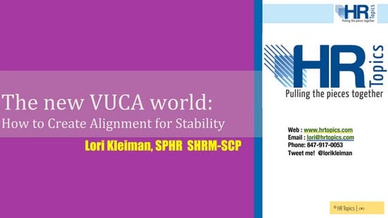 Navigating the VUCA World: Be Smart, Not Right - SocialHRCamp Montreal ...