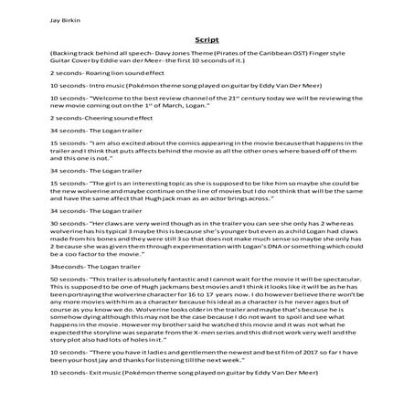 5. script | DOCX | Musicals | Genres