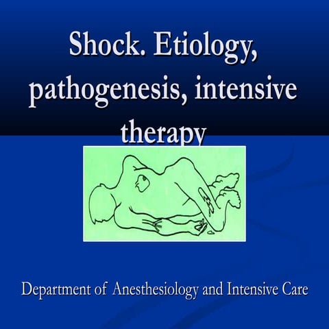 Shock. Etiology, Pathogenesis, Intensive therapy | PPT