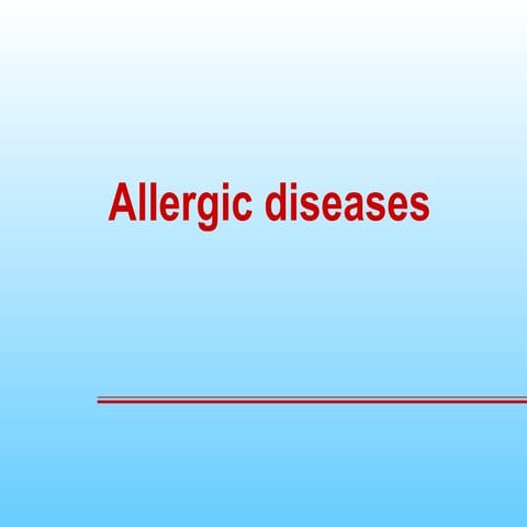 Allergic diseases | PPT