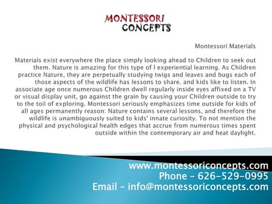 Montessori language | PPTX