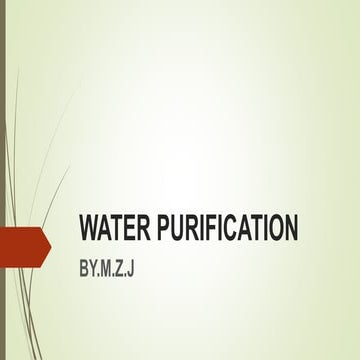 Water purification and methods | PPTX