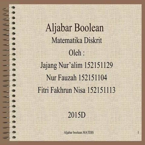 Aljabar Boolean | PPT
