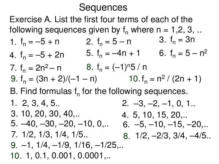 5.1 hw sequences and summation notation x