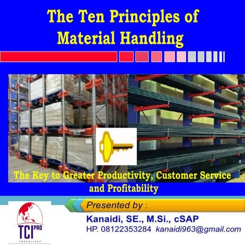 10 Principles of Material Handling_Materi Warehousing Training | PPT