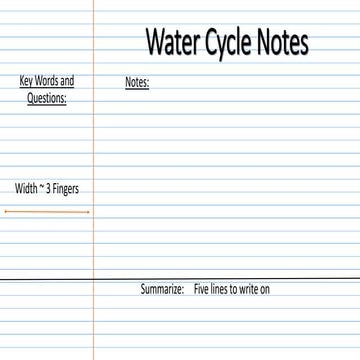 Water Cycle Notes | PPT
