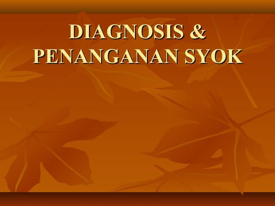 ppt_Penatalaksanaan Syok (Adam_FIK UI) | PDF