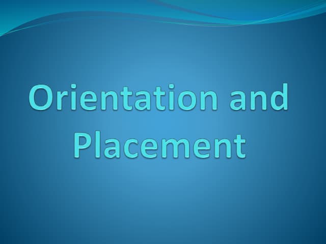 Induction and orientation in HRM | PPT