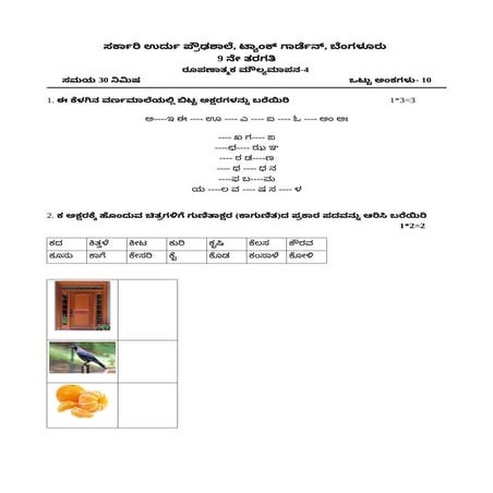 kannada question paper | PDF