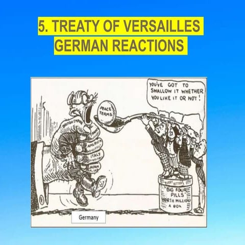 CAMBRIDGE IGCSE HISTORY: GERMAN REACTIONS TO THE TREATY | PPTX