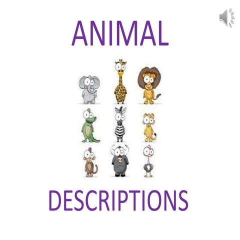 Animal Descriptions | PPTX