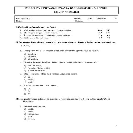 Pridjevi - zadaci | DOCX