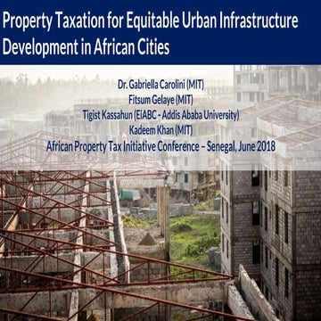 Property Taxation for Equitable Urban Infrastructure Development in ...