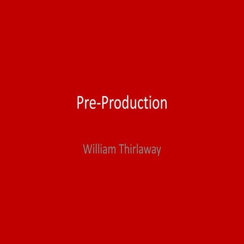 FMP pre production | PPT