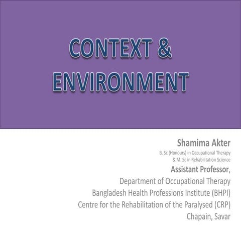 AOTA- OTPF: client factors | PPTX