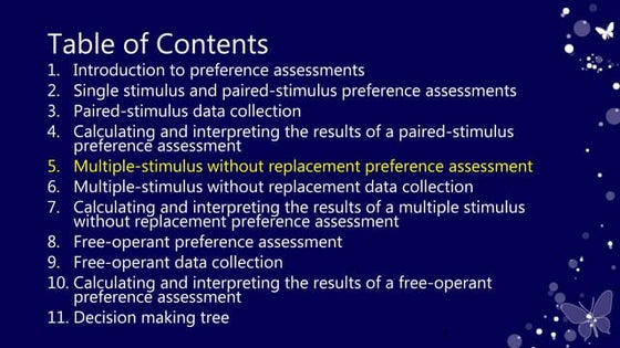 8. free operant preference assessment | PPT