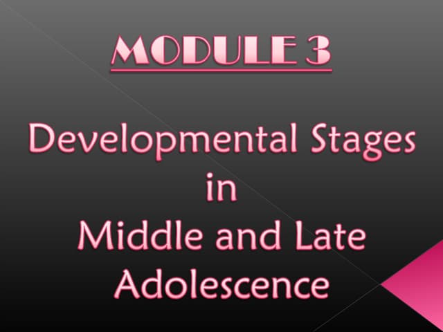 PERDEV MODULE 3 - the developmental stages | PPTX