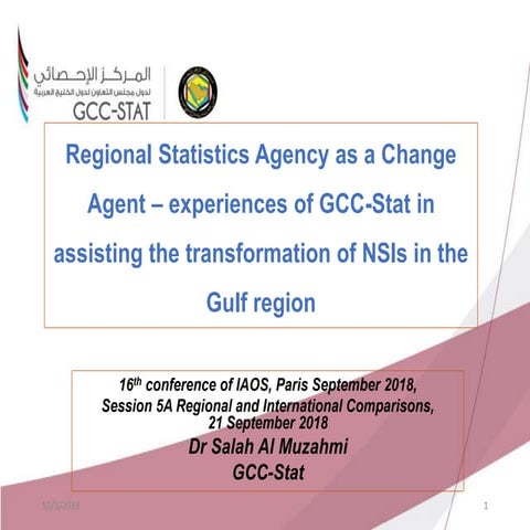 IAOS 2018 - Regional statistics agency as a change agent – experiences ...