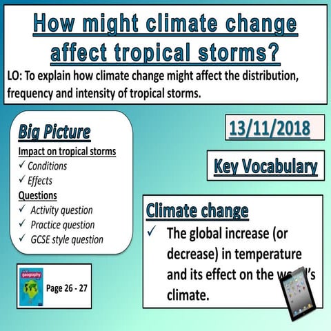3. Will climate change affect tropical storms? | PPTX