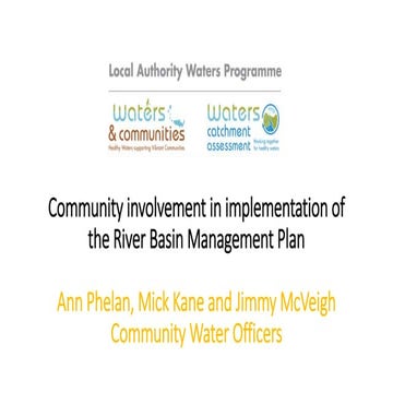 2. River Basin Management Plan: progress on implementation - Martin ...