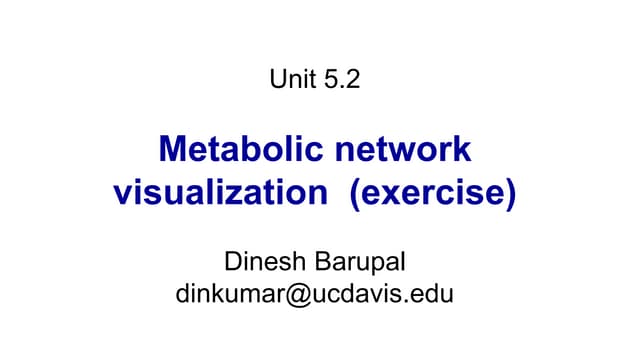 Metabolic Network Mapping Exericse Pptx Chemistry Science