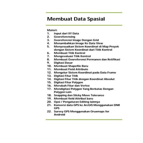 Membuat Data Spasial | PDF