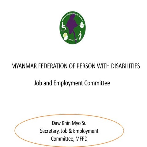5. Myanmar Federation of Persons with Disabilities | PDF