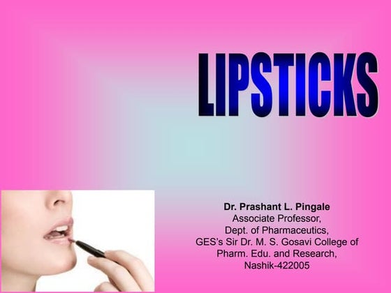 Cosmetic Process: Lipstick Synthesis | PDF | Makeup and Accessories ...