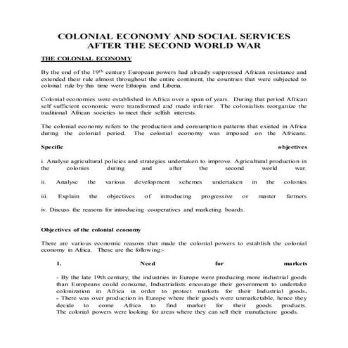 Colonial administrative systems | DOCX