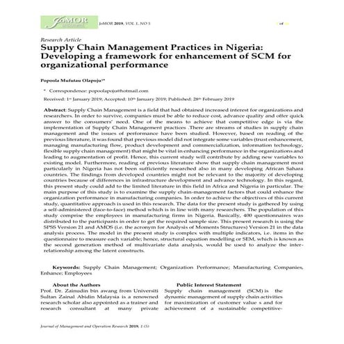 5. supply chain management practices in nigeria | PDF