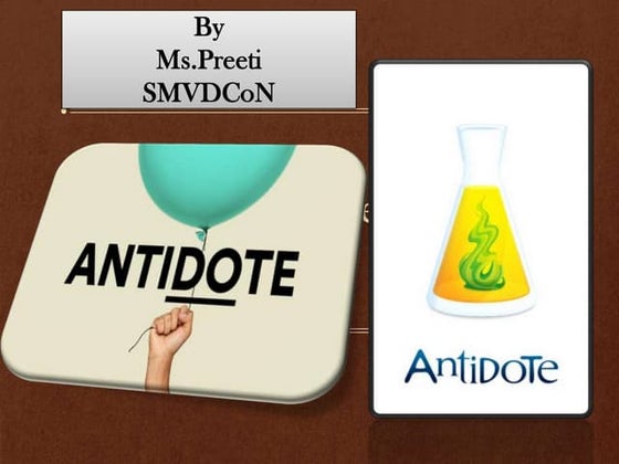Drugs and their antidotes | DOC | Pharmaceutical Drugs | Medical Health