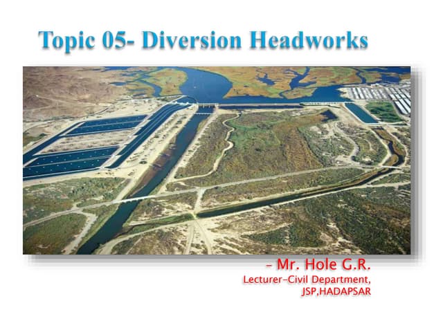 Intake works at diversion | PPT