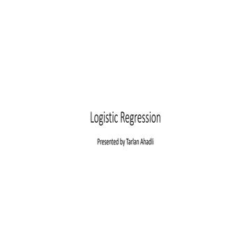 5.1 logistic regression | PPTX