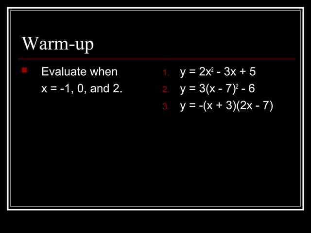 Mathematics 9 Lesson 3: Quadratic Functions | PPTX