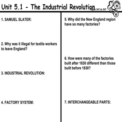 Industrial Revolution worksheet | PPT