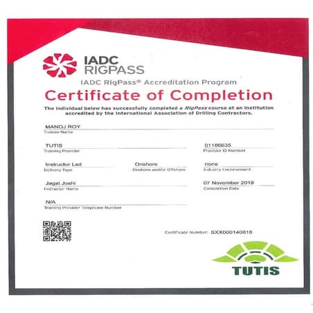 IADC RIGPASS | PDF