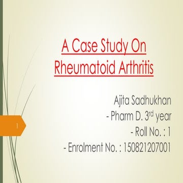 5. a case study on rheumatoid arthritis | PDF