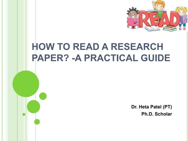 How to read a paper | PDF