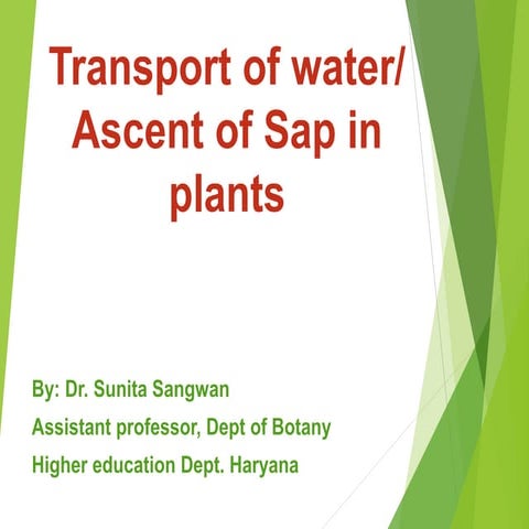 plant water relation, transpiration, root pressure and transpirational ...