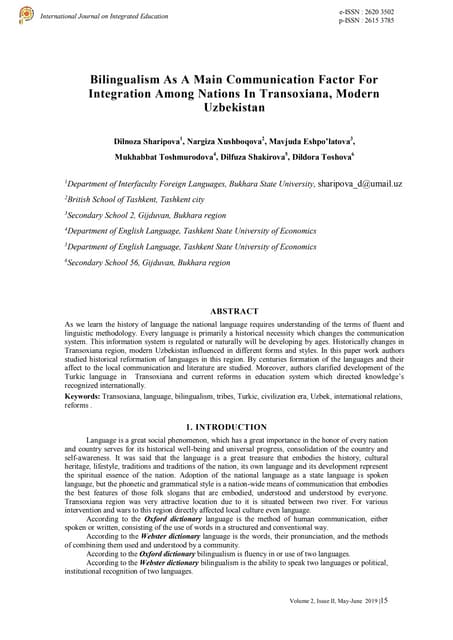 Tales of Two States: A Comparative Study of Language and Literature in ...