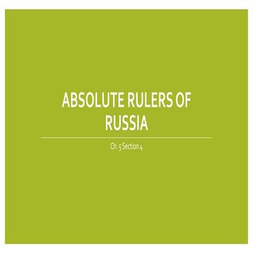 5.4 absolute rulers of russia | PPTX