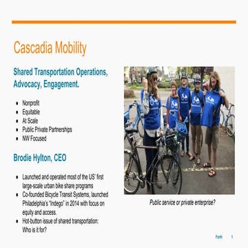 Cascadia Mobility by Brodie Hylton | PPTX