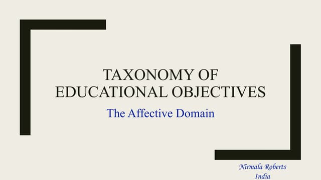 Writing Instructional Objectives in the Affective Domain | PDF
