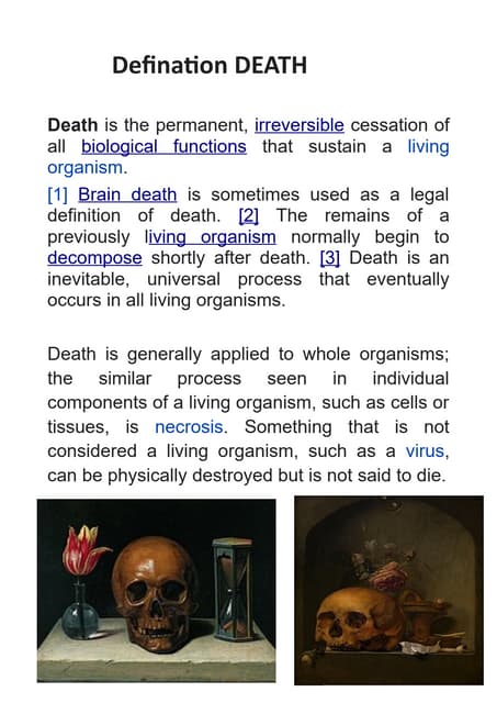 Death & its causes | PPT