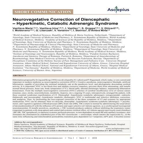 Neurovegetative Correction of Diencephalic – Hyperkinetic, Catabolic ...
